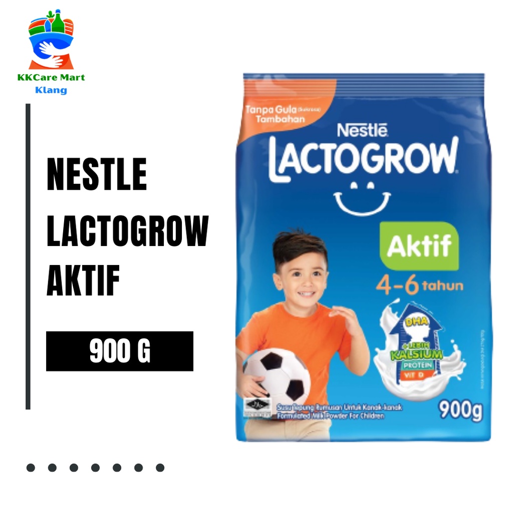 Nestle - Lactogrow Aktif 4-6 (900g) | Shopee Malaysia