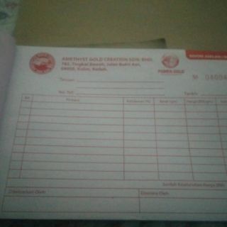 BUKU RESIT JUALAN EMAS & PERMATA | Shopee Malaysia