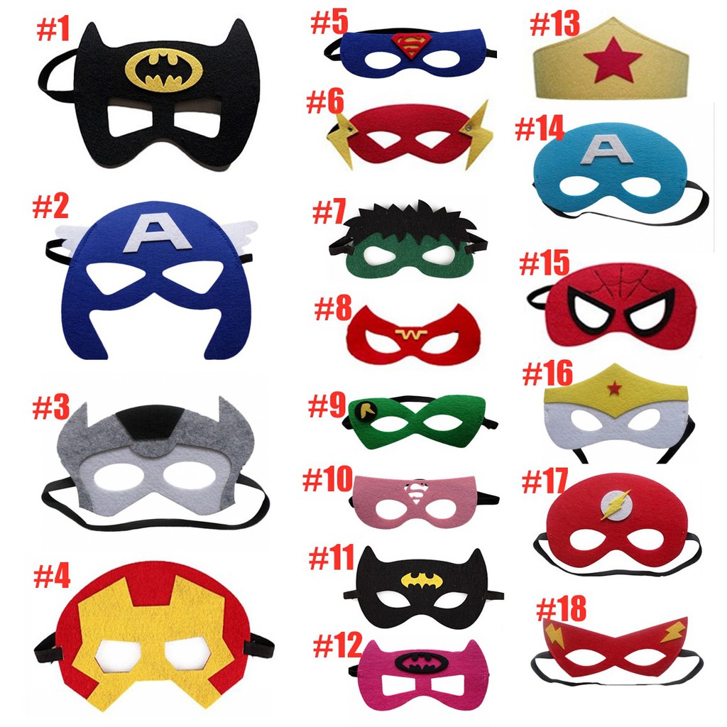 Felt Mask Birthday Party Gift Hulk Batman Spiderman Captain America ...