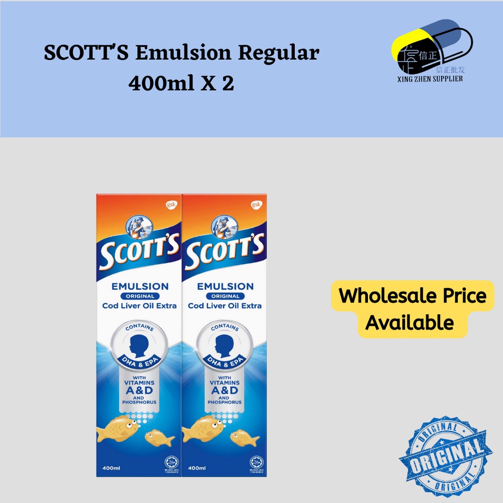SCOTT'S Emulsion Regular 400ml X 2 | Shopee Malaysia