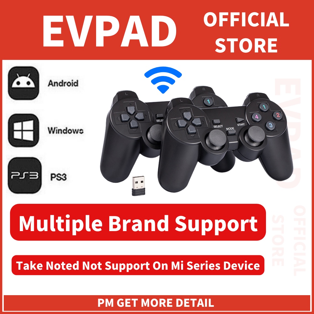【Ready Stock】2pcs 2.4G USB Twins Wireless Gamepad Controller Joystick ...