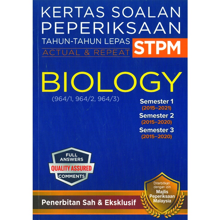 Biology Kertas Soalan Peperiksaan STPM | Shopee Malaysia