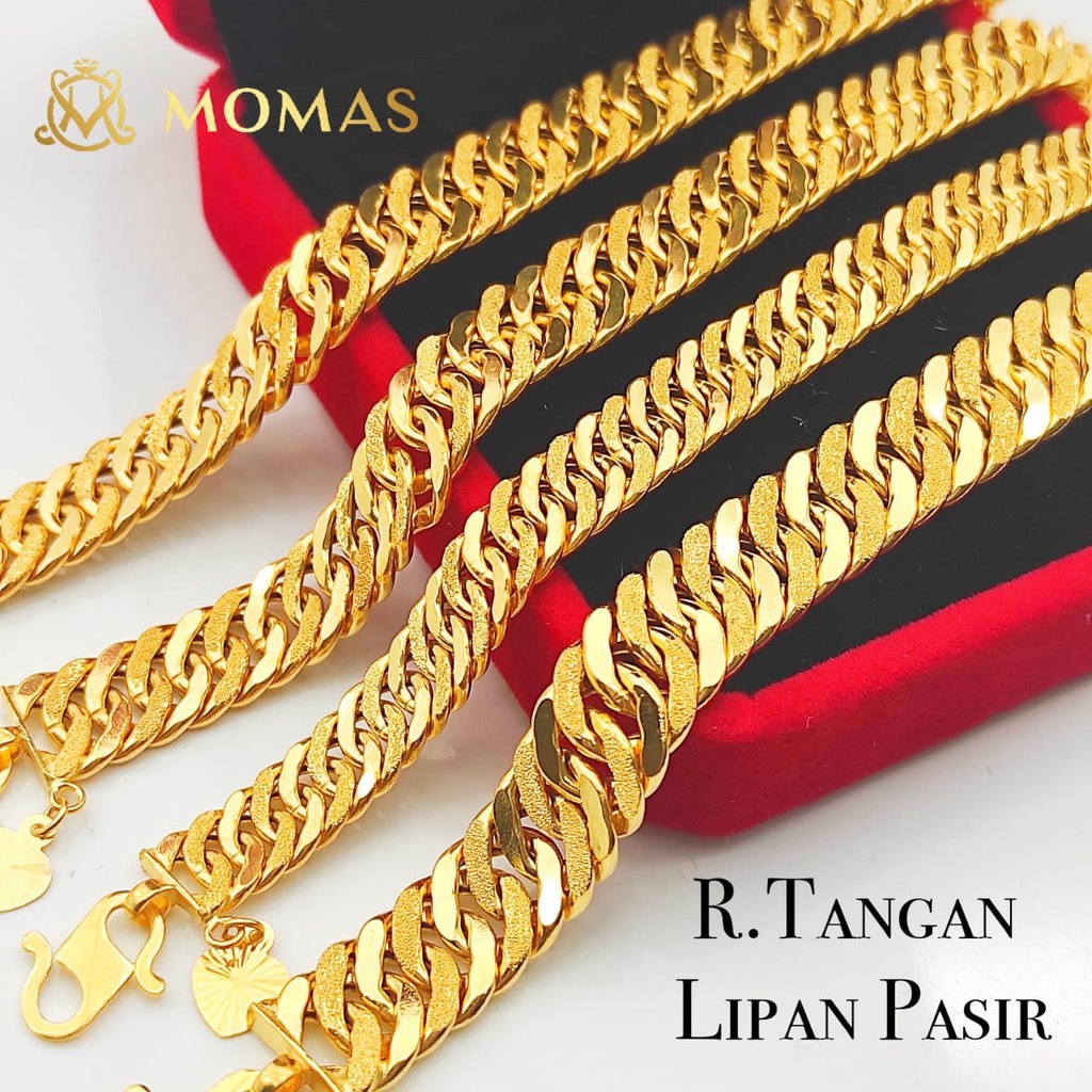 Gelang Lipan Pasir Emas916 Tulen Rantai Tangan Lipan Bajet Lapis Pasir ...