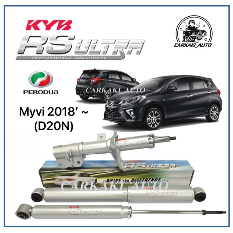 KAYABA RS ULTRA SHOCK ABSORBER FOR PERODUA MYVI NEW 2018 (D20N) ~ FRONT AND REAR (DEPAN ...