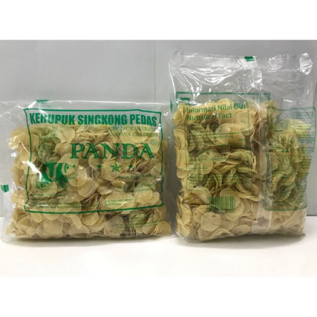 Kerupuk Ubi Kayu panda / Cassava Cracker Singkong Pedas 500g | Shopee ...