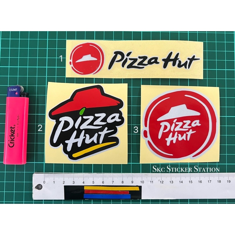 Pizza Hut / Pizzahut New Designs Logo Sticker Cutting Overlapping ...