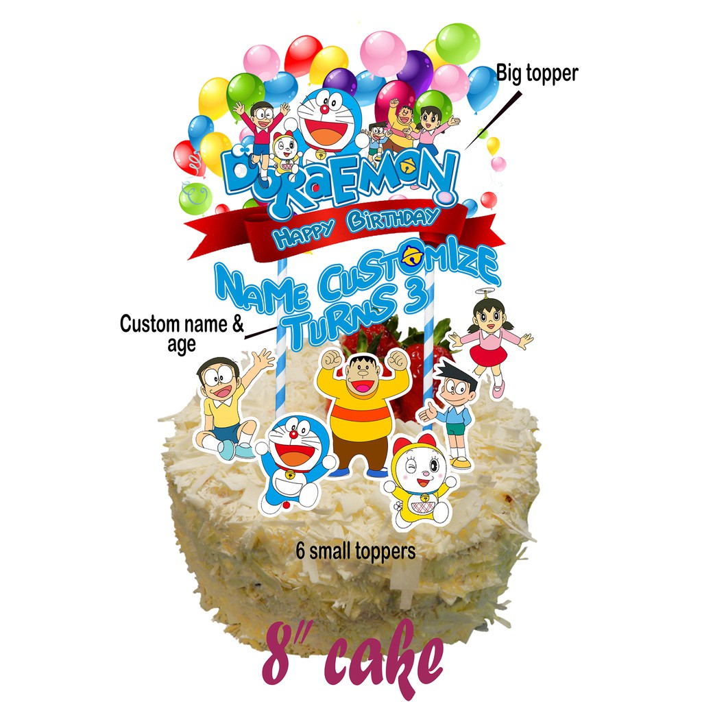 Doraemon Cake topper set | Shopee Malaysia