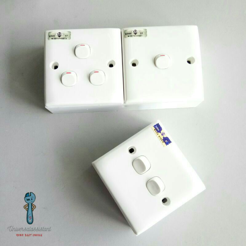 Switch Socket Wall Switch | 1 Gang | 2 Gang | 1 Way | 2 Way Switch ...