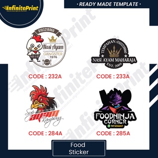 [NASI AYAM/BUBUR AYAM] Food Sticker Label Product - Label 3cm / 4cm ...