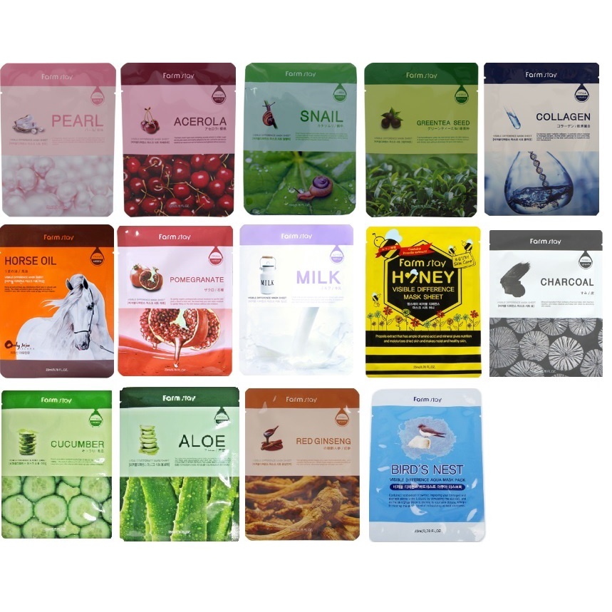 (FARMSTAY) Visible DIFFERENCE MASK SHEET 10pcs | Shopee Malaysia