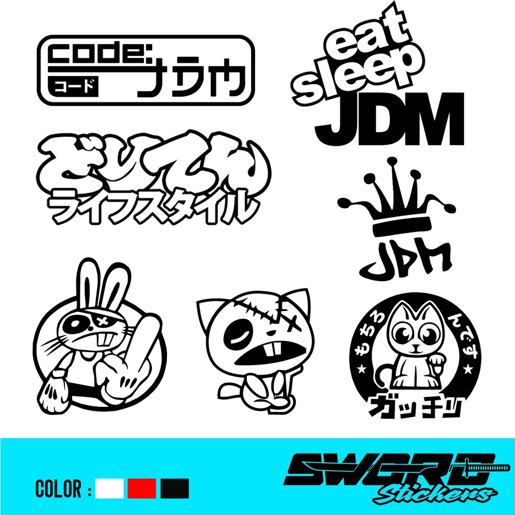 STIKER JDM / STICKER JDM / STIKER KERETA / STIKER POTONG | Shopee Malaysia