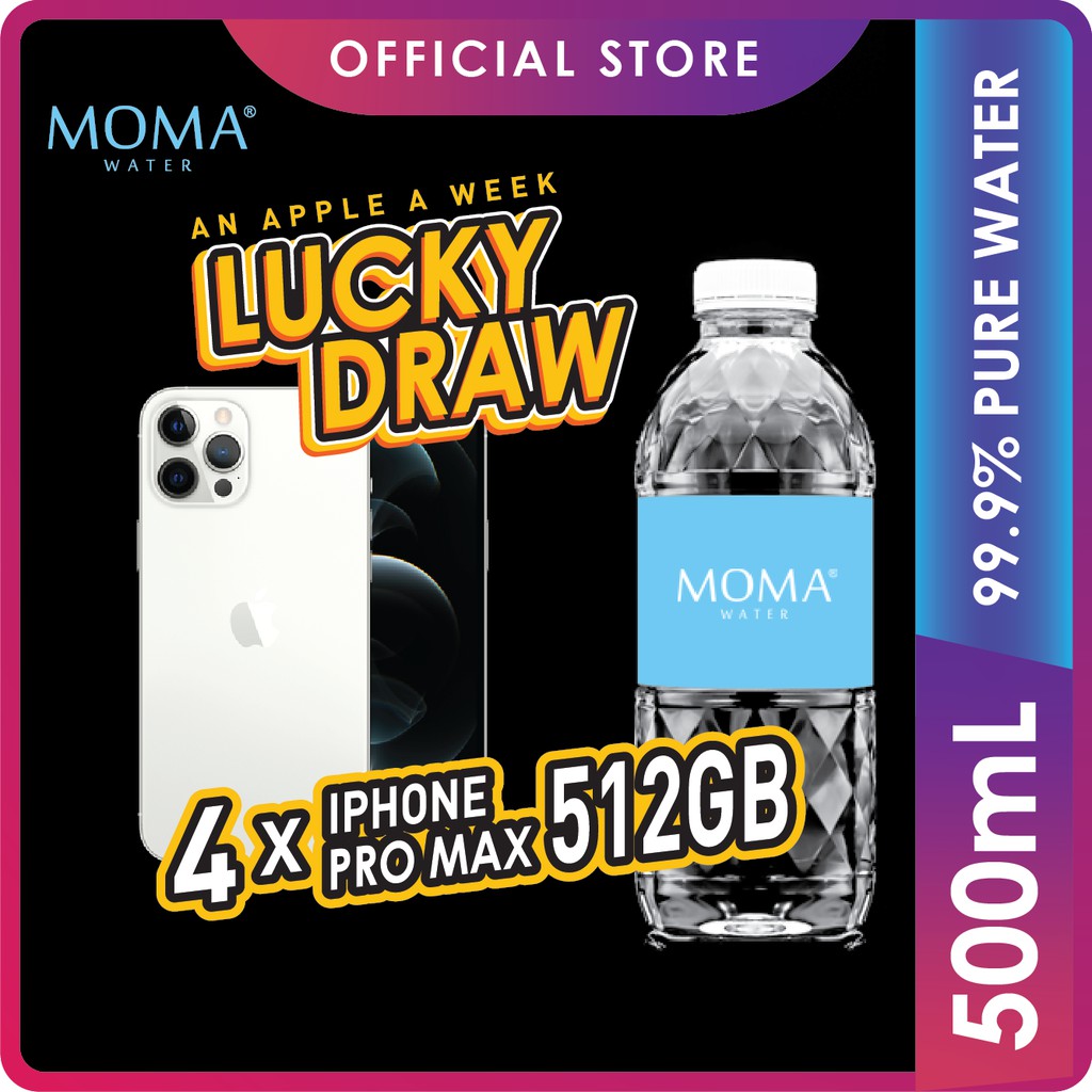 MOMAwater 500mL (1 Carton x 24 Bottles) - Pure Drinking Water - No ...