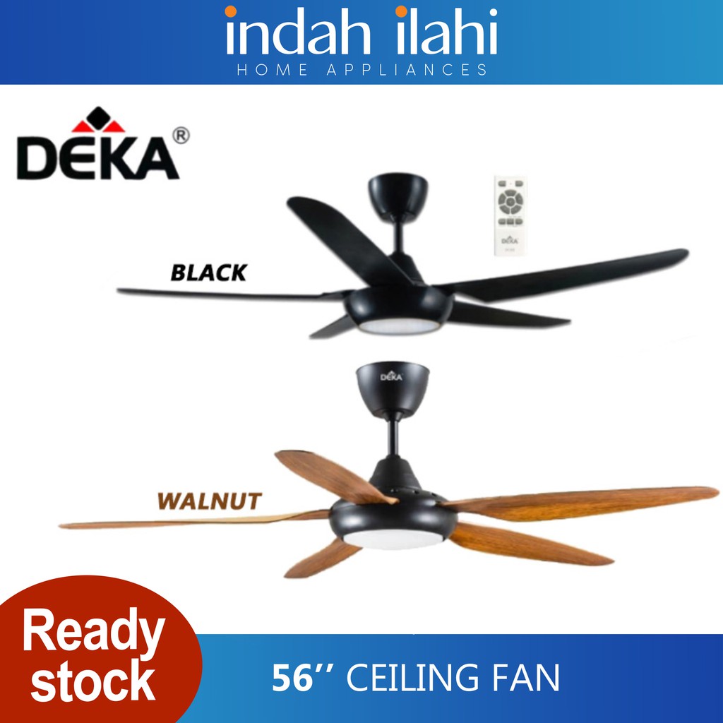 Deka 5 Blade Ceiling Fan 56” DC INVERTER with Remote Control And LED ...