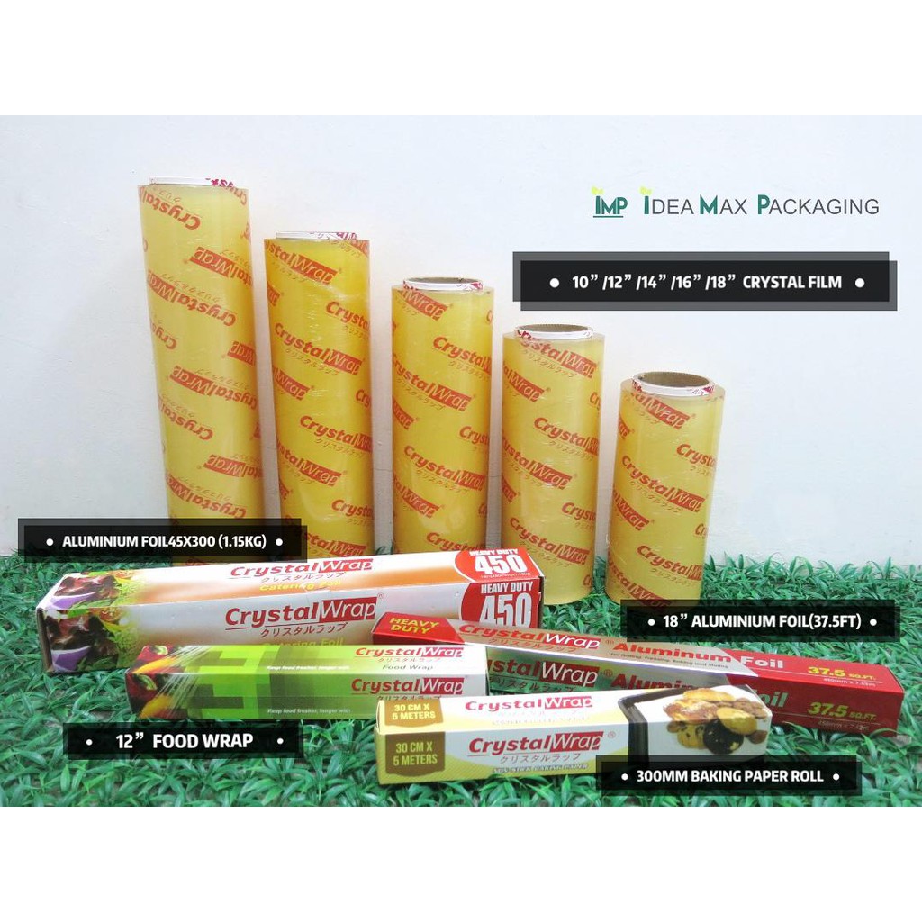 10"-18" Crystal Food Wrap / Crystal Plastic Food Wrap / Catering Film ...