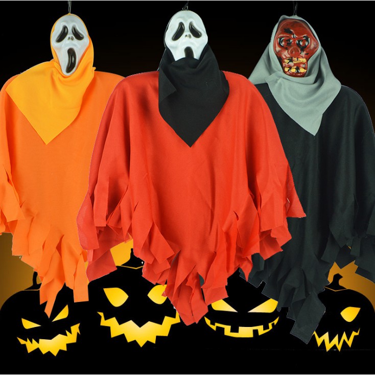 Hanging Mini Ghost Horror Props Devil Electric Ghost Doll Scary Face ...