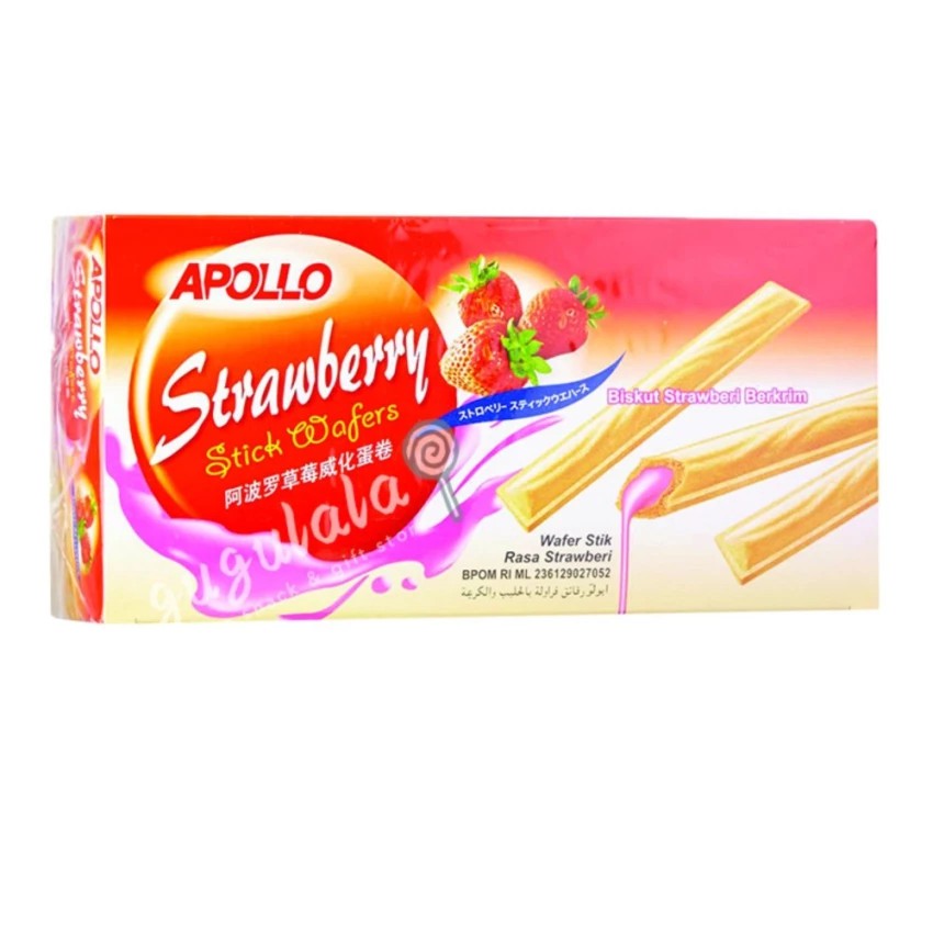 Apollo Strawberry Stick Wafers A1042V 30's x 11g | Shopee Malaysia