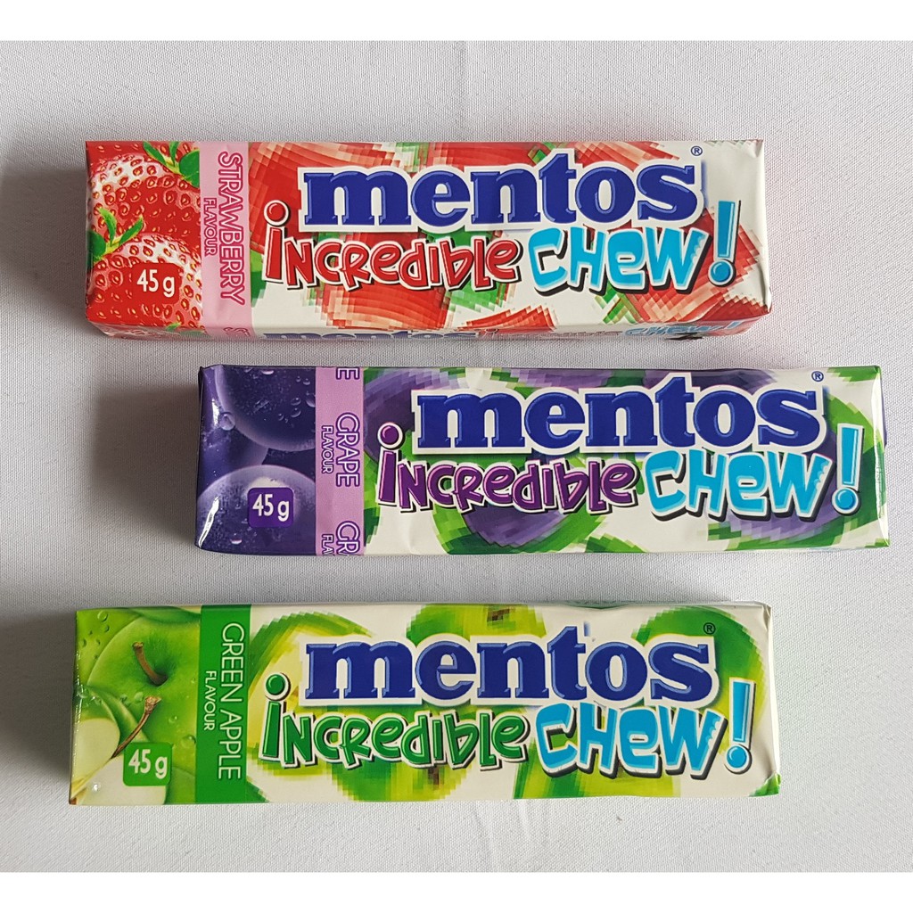 Mentos Incredible Chew (45g per unit) 3 Flavours! | Shopee Malaysia