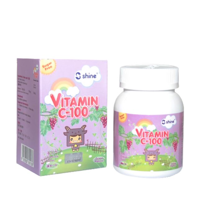 Shine Vitamin C-100 Chewable Tablet (Grape Flavour) | Shopee Malaysia