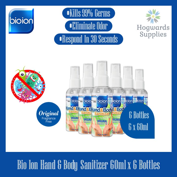 🔥Bio Ion💥Hand & Body Sanitizer Germ & Fragrance Free Sanitiser Original ...