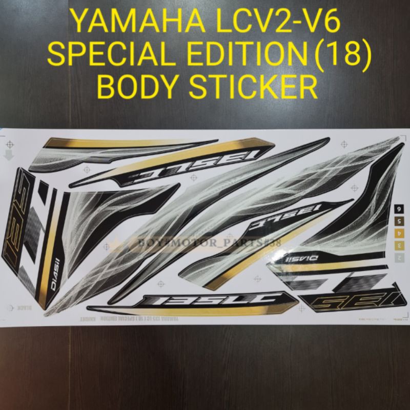 YAMAHA LC135 NEW V2 V3 V4 V5 V6 SPECIAL EDITION (18 ) BODY STICKER ...