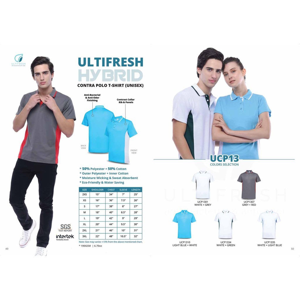 Ultifresh Hybrid Contra Polo T-Shirt (Unisex) | Shopee Malaysia