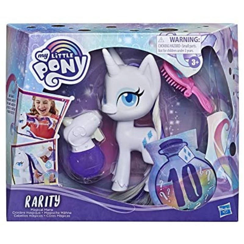 My Little Pony Magical Mane Rarity Toy -- 6.5" Hair-Styling Pony Figure ...