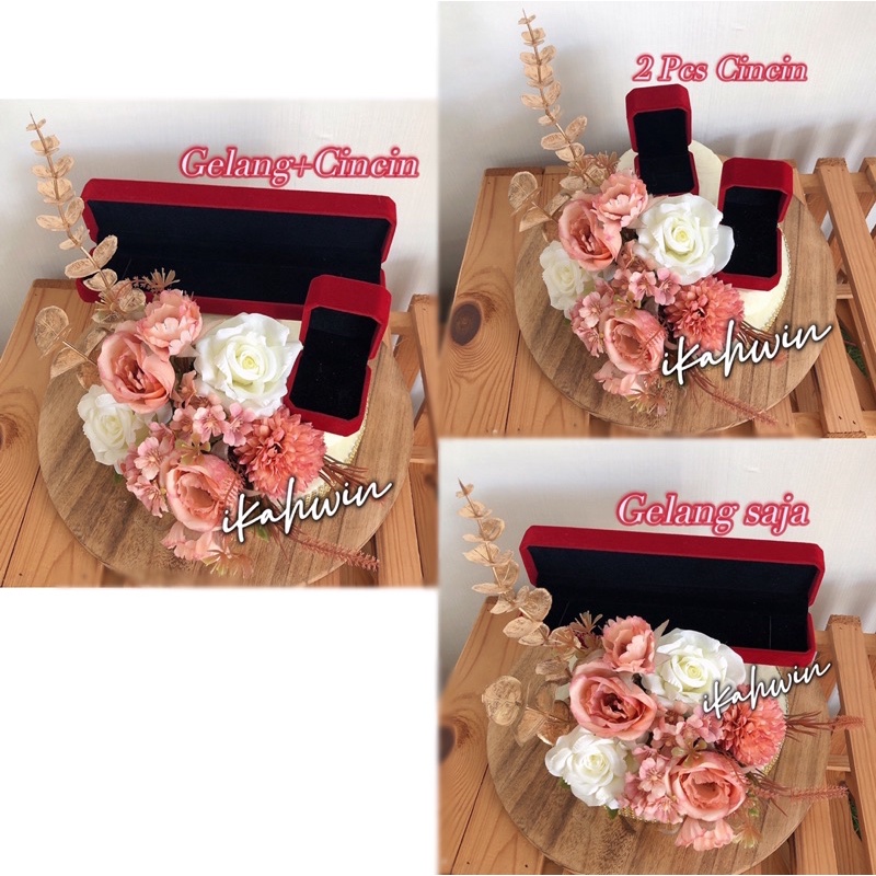 Hantaran kahwin Bulat/Bekas Cincin /Bekas Gelang /Gubahan hantaran ...