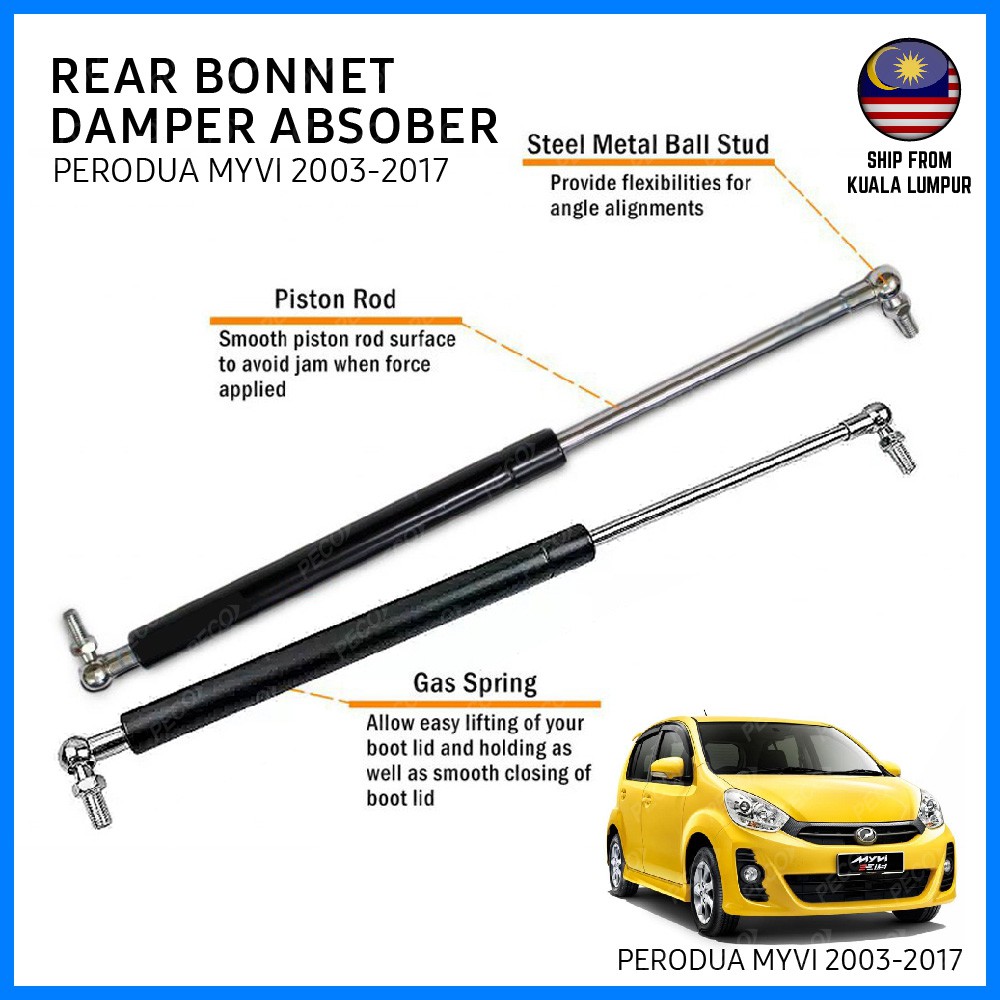 Perodua myvi / daihatsu rear bonnet damper absorber | BeeCost