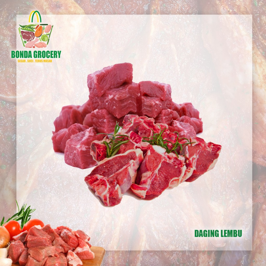 [KLANG VALLEY ONLY] DAGING LEMBU POTONG DADU SIAP BERSIH (500g ...