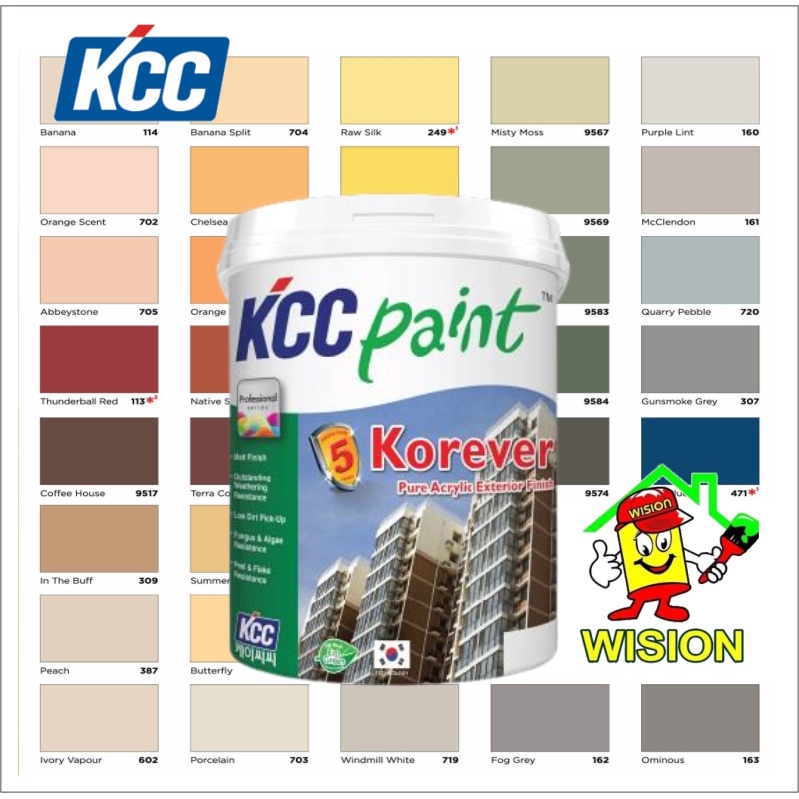 1 LITER KCC PAINT KOREVER PURE ACRYLIC EXTERIOR FINISH / Exterior Paint ...