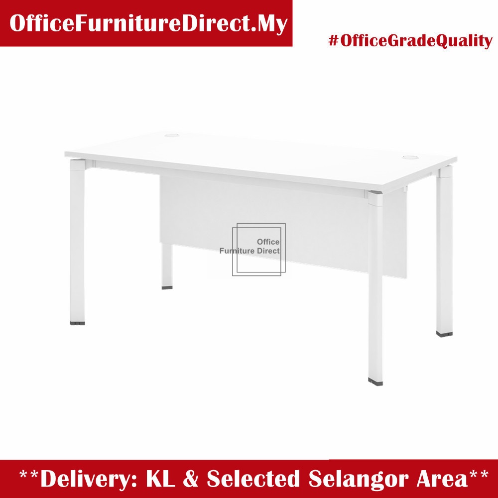 UT60 Office Table UTWT 127 157 187 White Office Table (Deliver Ground ...