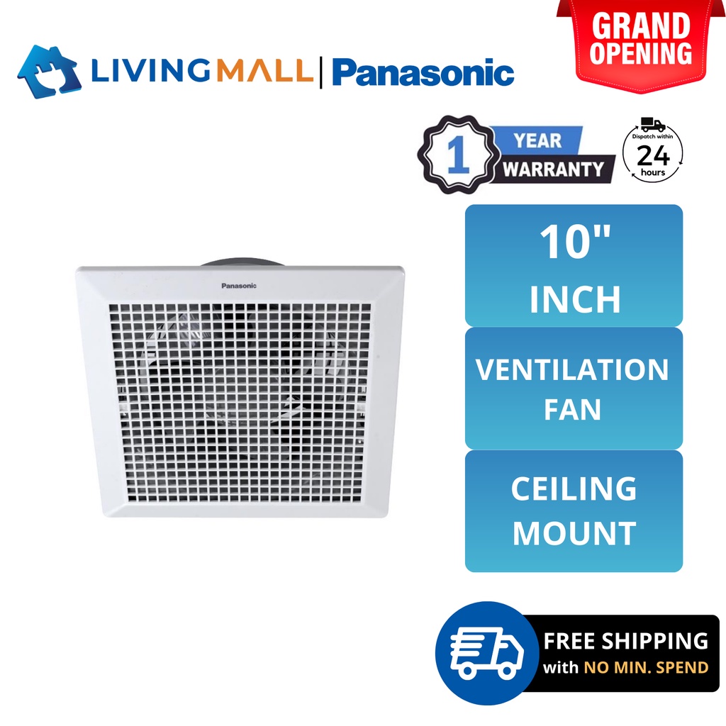 Panasonic Ceiling Mounted Ventilation Fan | Shelly Lighting