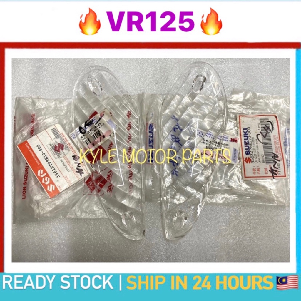 (100% ORIGINAL) SUZUKI VR125 FRONT SIGNAL LAMP COVER LENS SET CLEAR VR ...