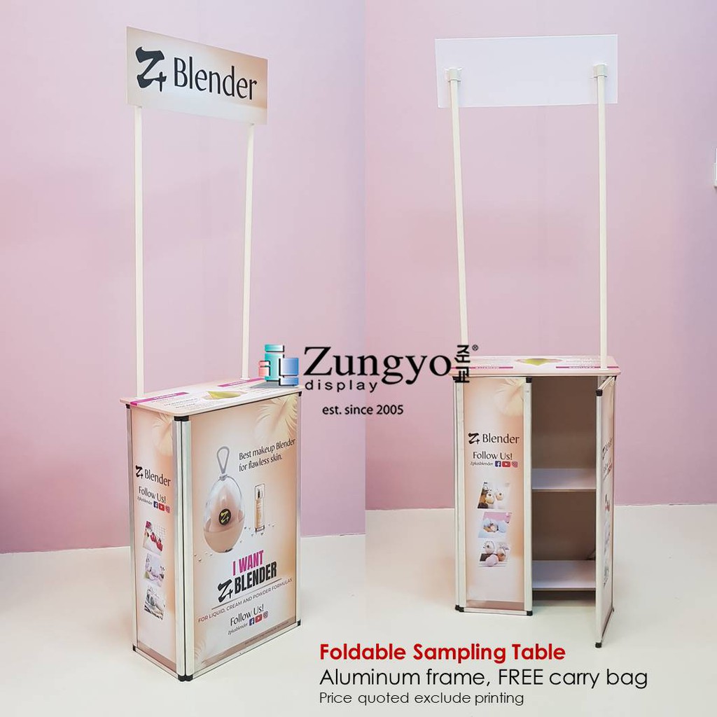 Portable & Foldable Light Weight Sampling Table Counter Booth | Shopee ...
