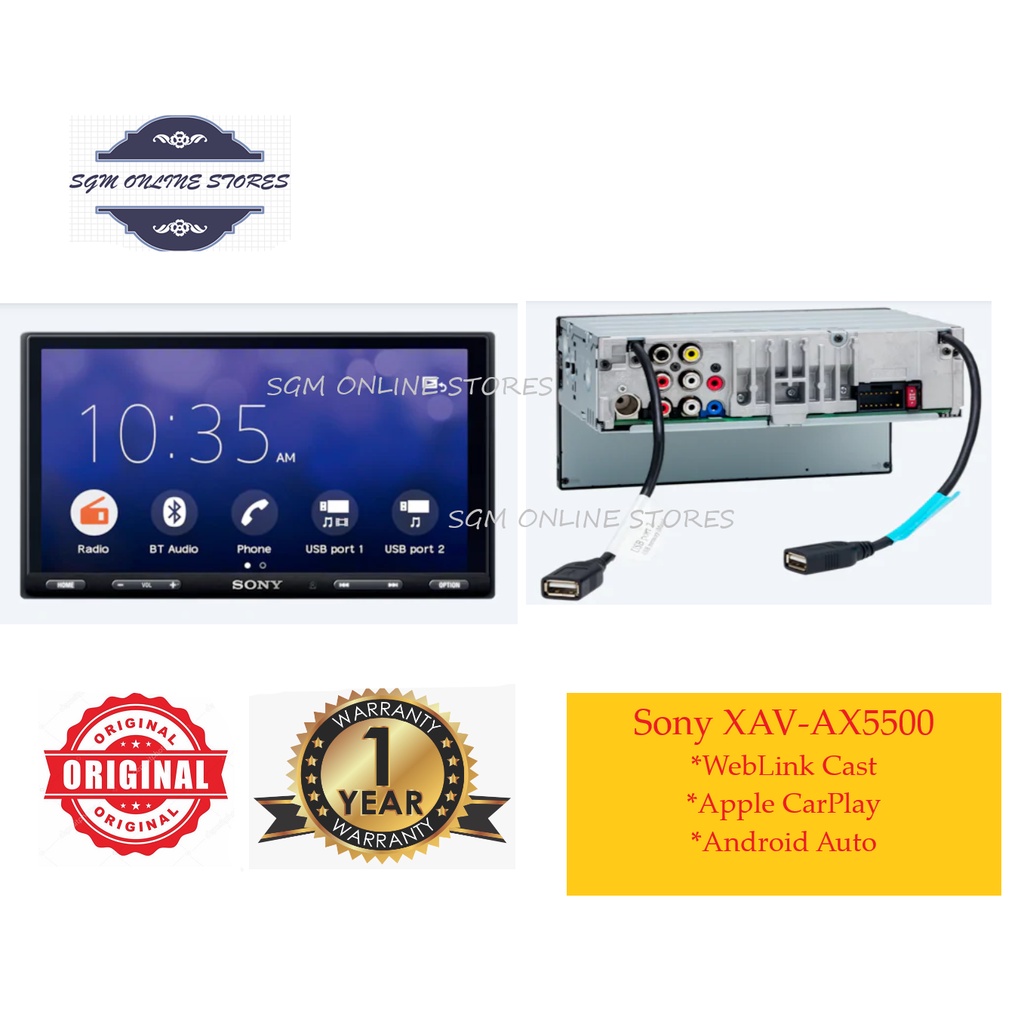 Sony XAV-AX5500 - 7inch Bluetooth Media Receiver with WebLink Cast ...