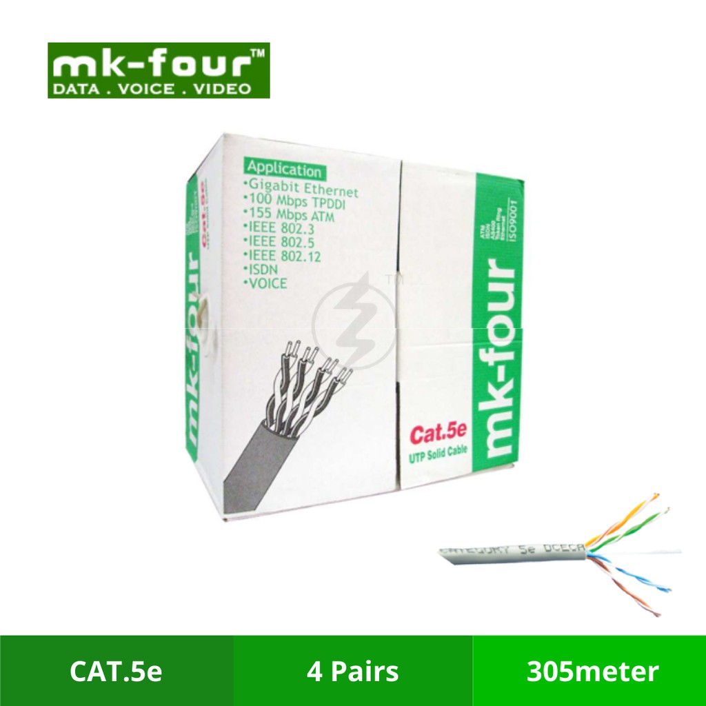 🔥HighQuality🔥 MK-FOUR RJ45 CAT5E & CAT 6 UTP 24AWG X 4 PAIRS NETWORK ...