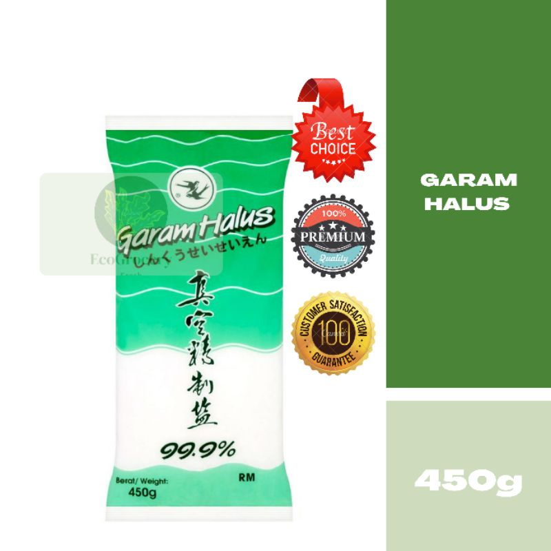 Double Swallow Hijau Beriodin GARAM Halus Sea Salt 海盐 青色真空包装盐 450g ...