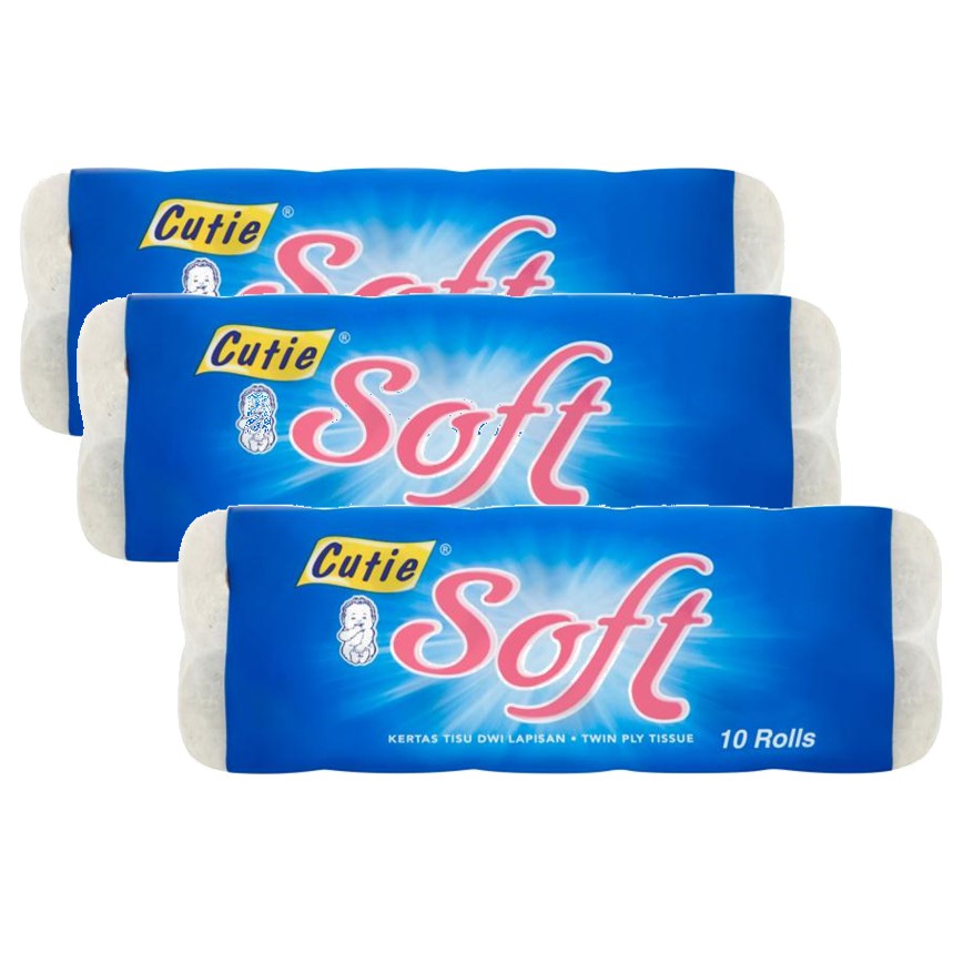 Cutie Soft Toilet Paper 3 x 10 Rolls | Shopee Malaysia