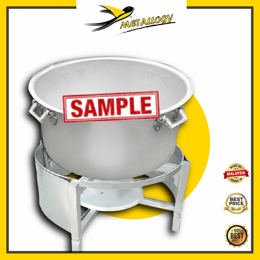 Metallogy Big Heavy Duty Soup Pots Bucket Tong Boiler Water Drum Stand ...