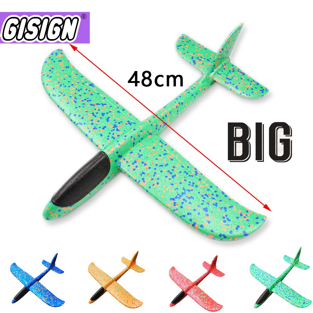 48cm Hand-thrown airplane direct slewing double model toy airplane ...
