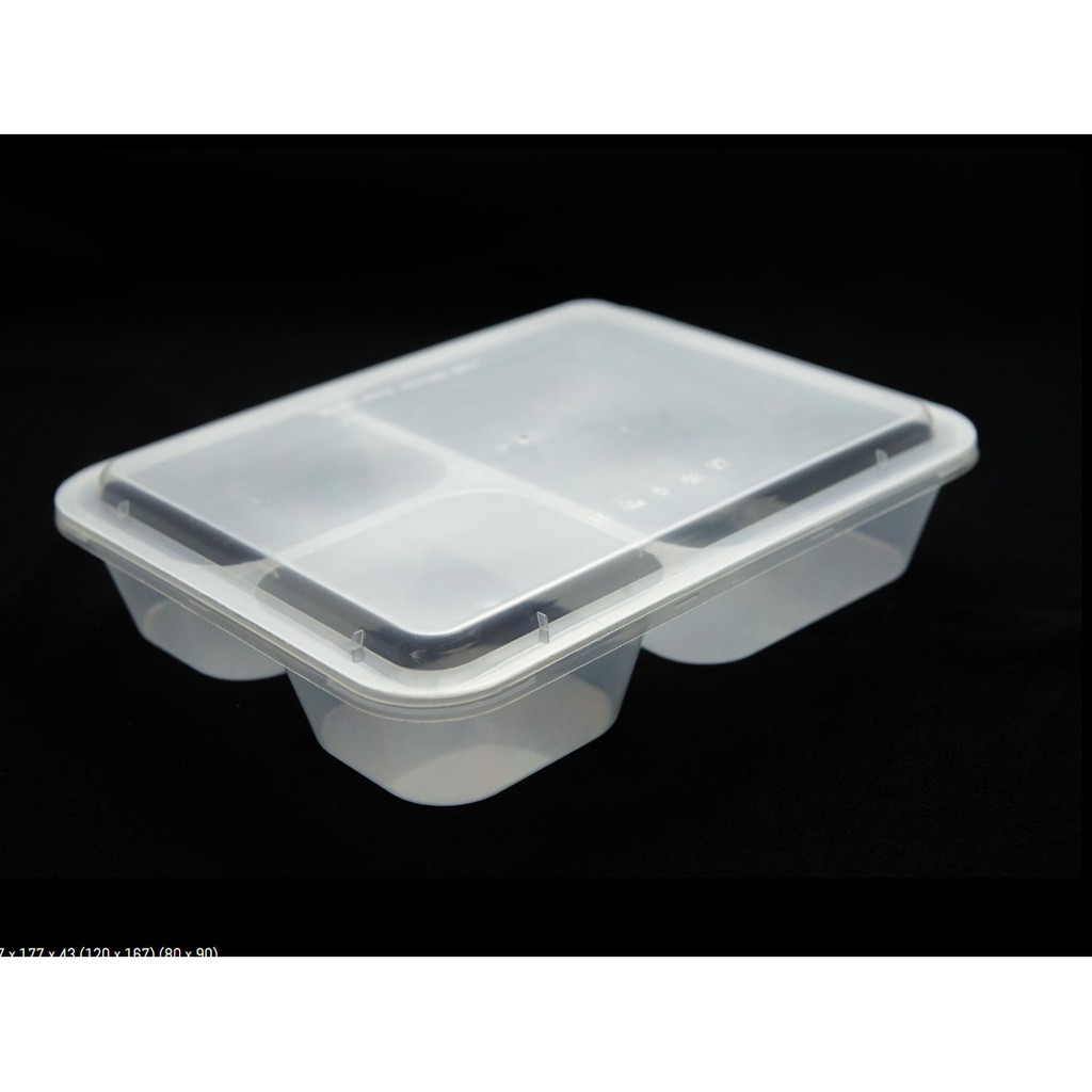 Plastic Container 2/3 Compartment Food T-1000DS / TC 1200 | Shopee Malaysia