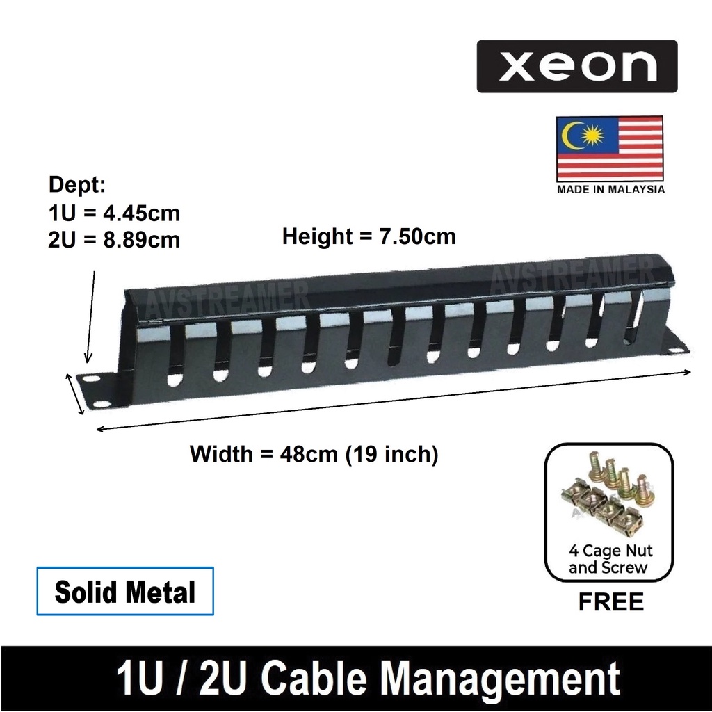 1U / 2U Cable Management for Server Rack | Shopee Malaysia