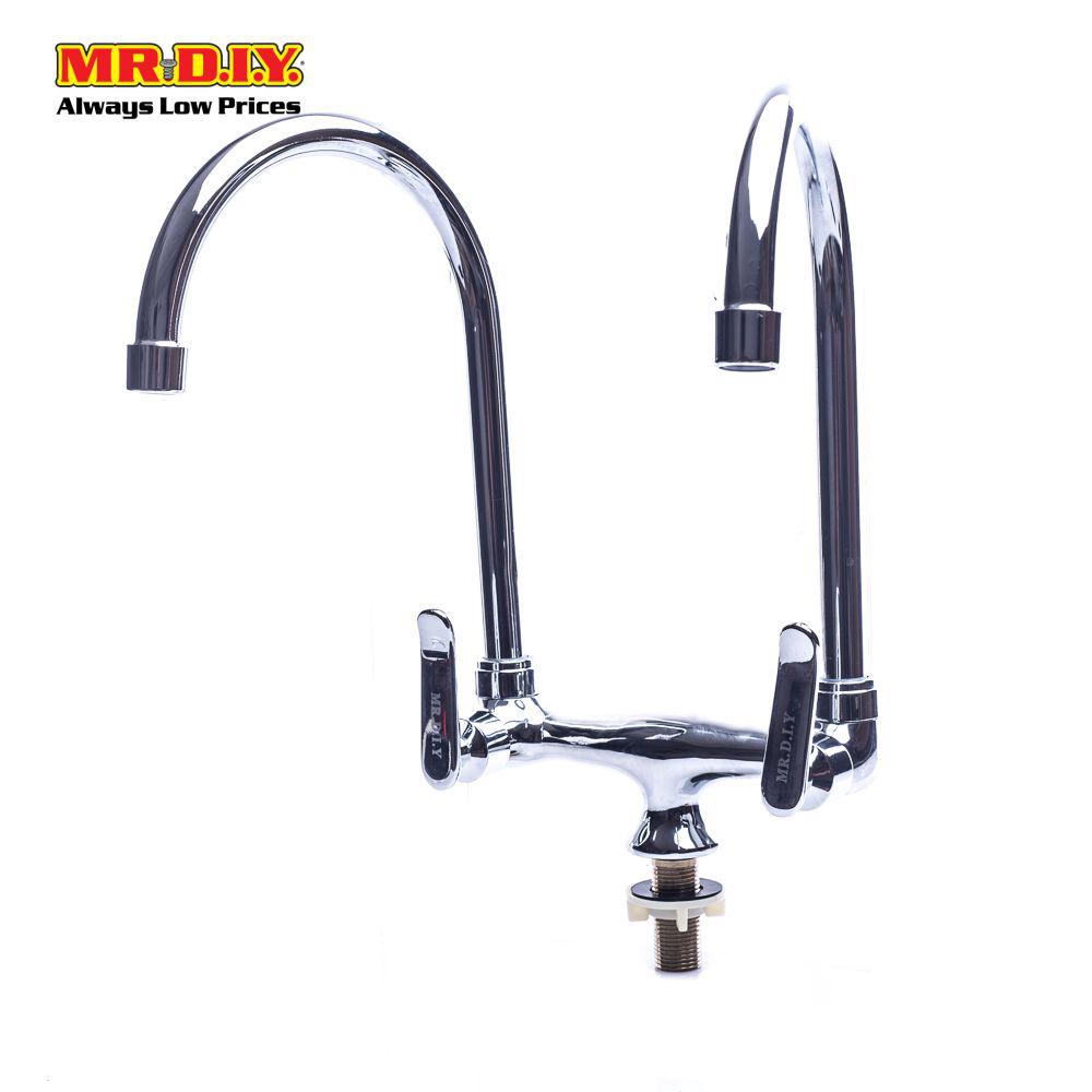 MR.DIY Italy Standard Basin Twin Goose Neck Tap | Shopee Malaysia