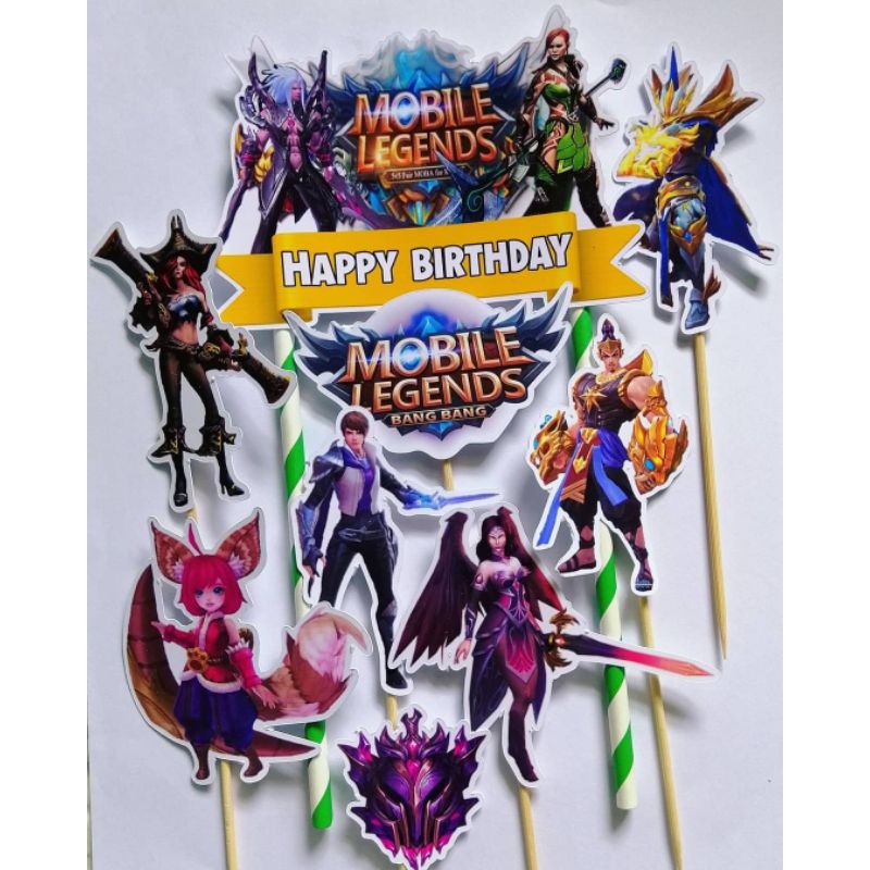Mobile Legends Cake Topper Birthday (Ready Made/Custom Made) | Shopee ...
