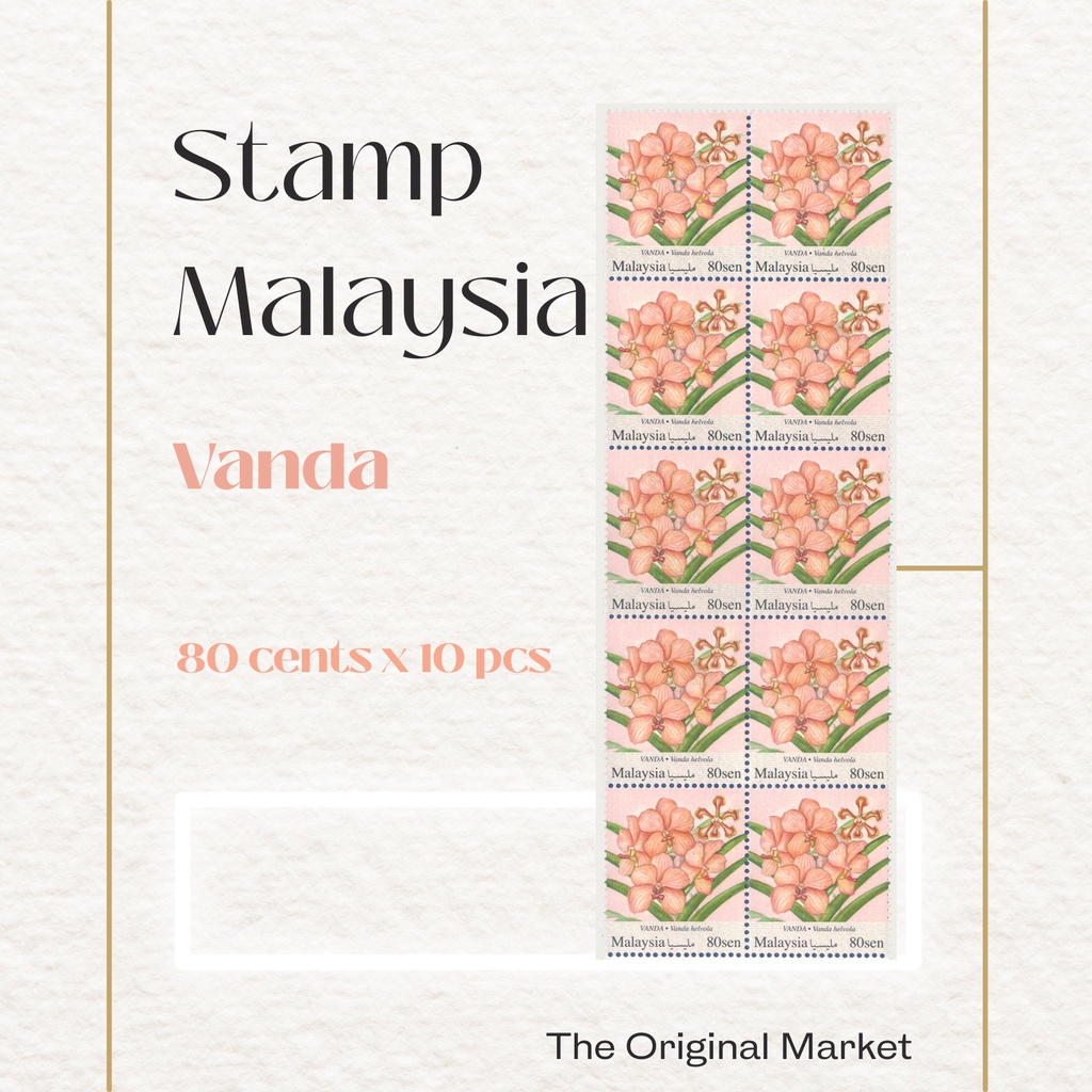 Stamp Malaysia - Flower Stamp | Setem Bunga RM1 | 10 Pieces & 20 Pieces | Shopee Malaysia