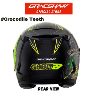 Gracshaw Gennex G535 Gabit 27 Special Edition/Buaya Helmet/Double Visor ...
