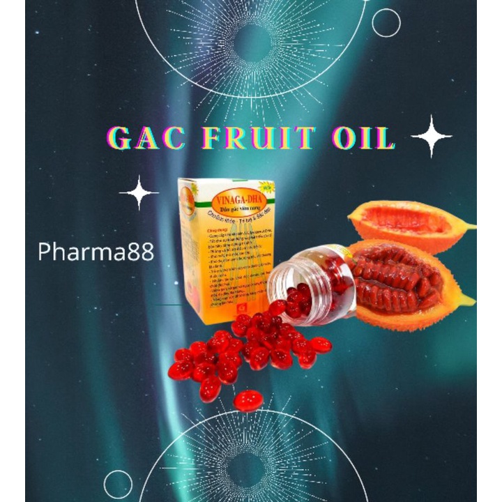 Vinaga*Buah Gac, Gac Fruit Oil 100 Capsules Pure Gac Fruit Extract ...