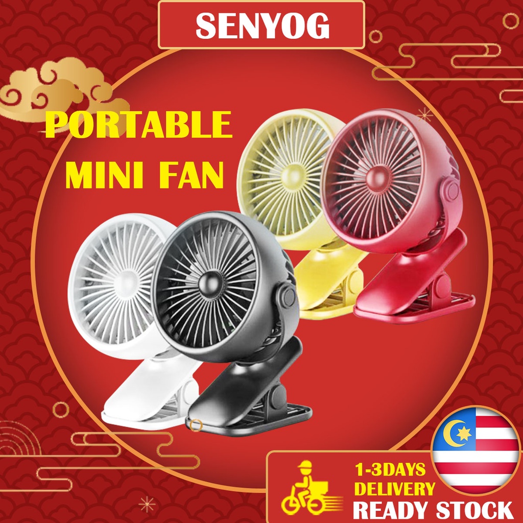 Mini Fan Rechargeable Mini Desktop Portable Fan 360 Degree Adjustable ...