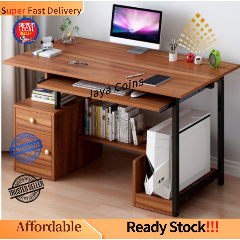 (Ready Stock)Study Deck (Tebal) Office Table With Drawer Student ...