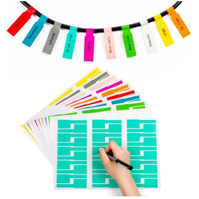 Cable Tie Labels Colorful Sticker Cord Tag Marker Label Self Adhesive ...